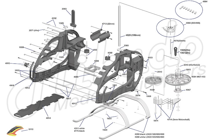 Chassis | LOGO 550 | LOGO Helicopters